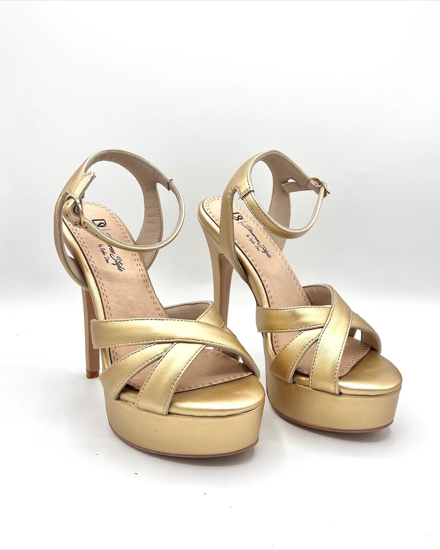 Metallic Heel - Gold – Flirt Prom and Pageant